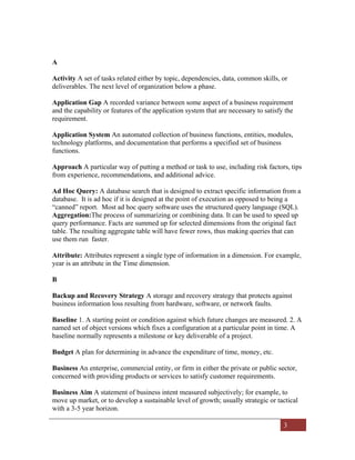 Bi & d wglossary | PDF