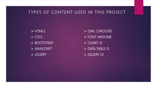 Final Year Project Presentation | PPTX | Web Design and HTML | Internet