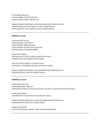 Bieff 2016 program | PDF