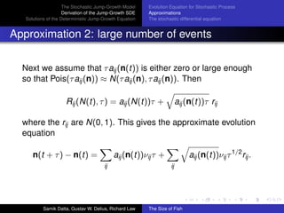 A stochastic Model for the Size Spectrum in a Marine Ecosystem | PDF