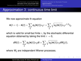 A stochastic Model for the Size Spectrum in a Marine Ecosystem | PPT