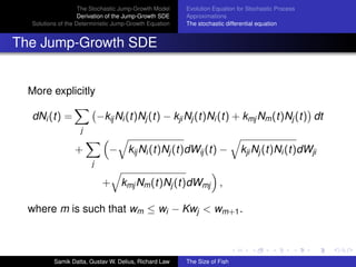 A stochastic Model for the Size Spectrum in a Marine Ecosystem | PPT