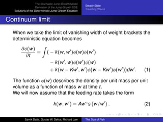 A stochastic Model for the Size Spectrum in a Marine Ecosystem | PPT