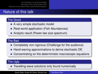 A stochastic Model for the Size Spectrum in a Marine Ecosystem | PDF