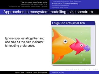 A stochastic Model for the Size Spectrum in a Marine Ecosystem | PDF