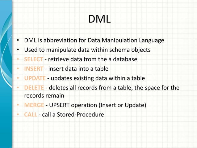 IM02: Database Language | PPT