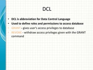IM02: Database Language | PPT