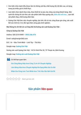 Biển chức danh inox | PDF