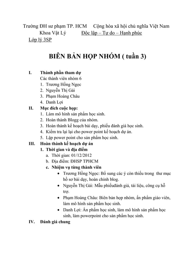 Bien ban hop_nhom3 | PDF