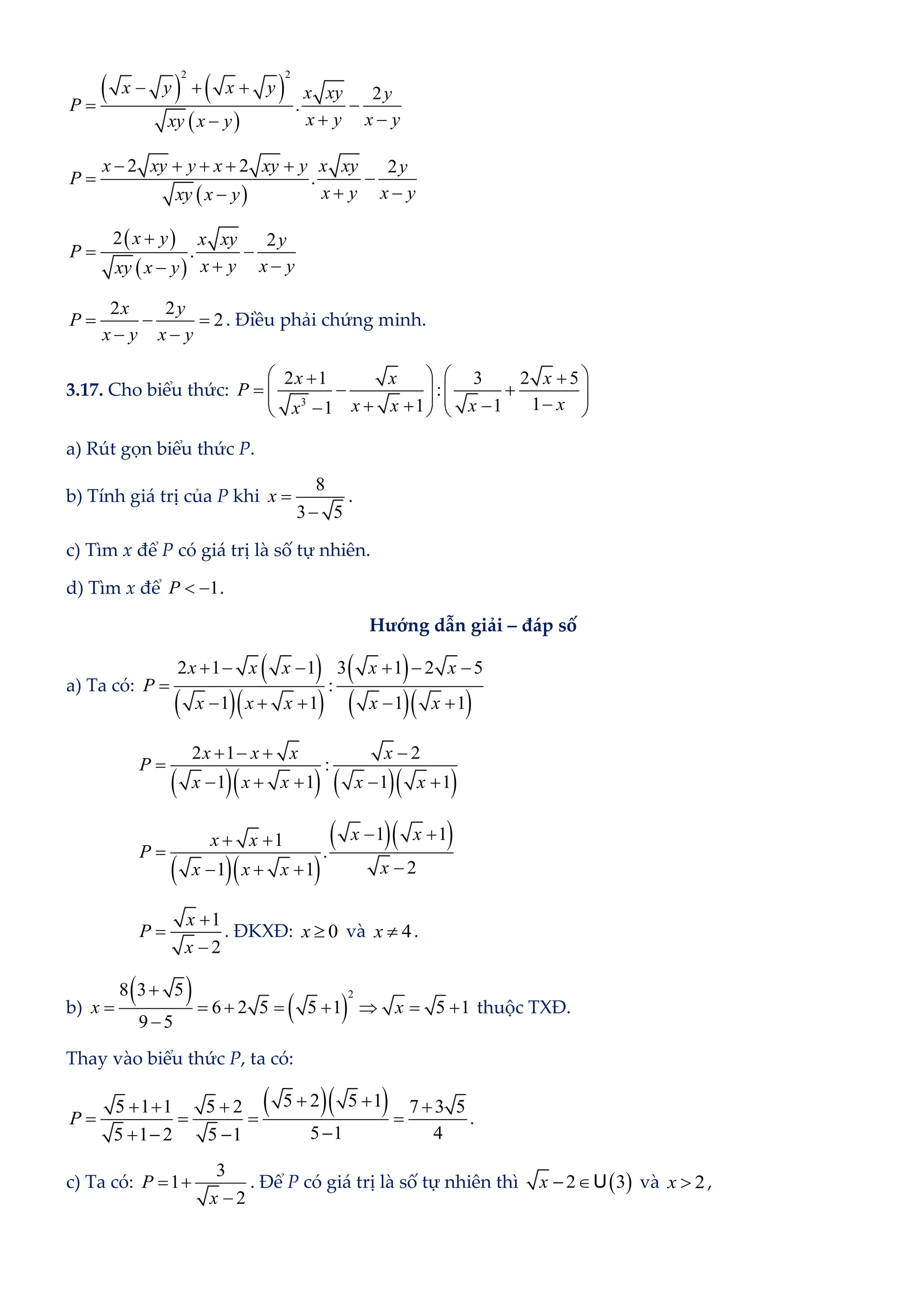 Chuyen de Toan 9 Bien doi don gian bieu thuc chua can | DOC