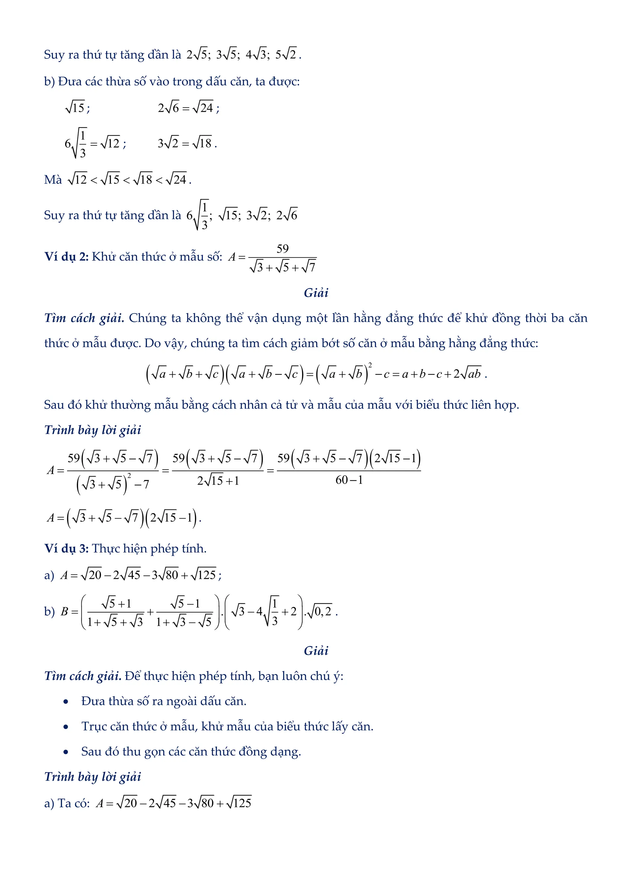 Chuyen de Toan 9 Bien doi don gian bieu thuc chua can | DOC