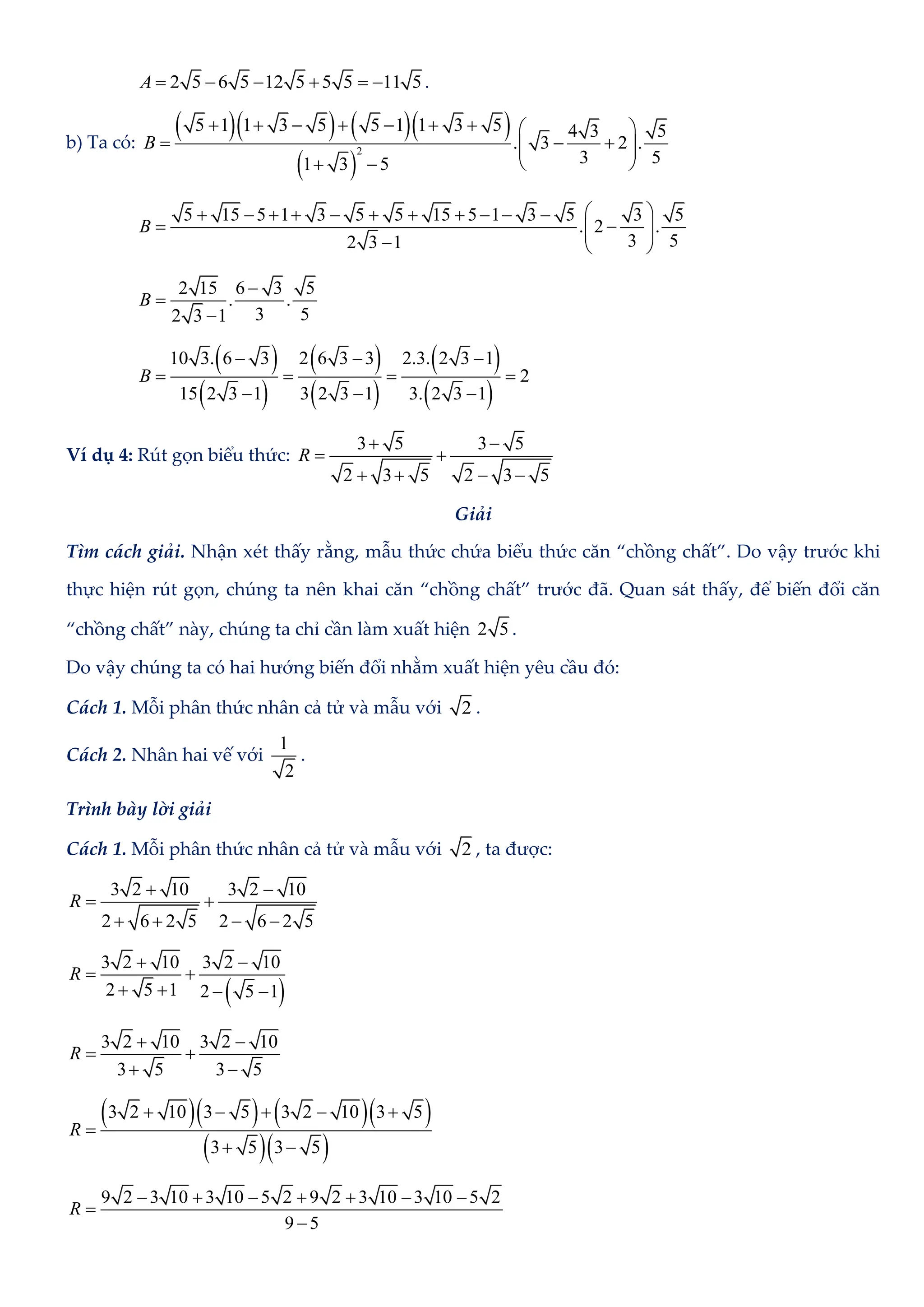 Chuyen de Toan 9 Bien doi don gian bieu thuc chua can | DOC