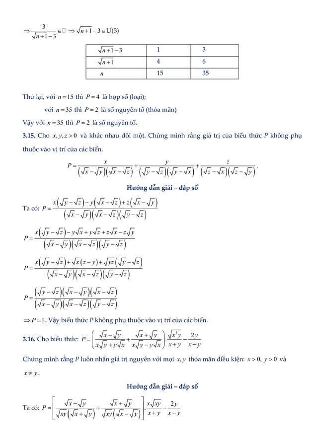 Chuyen de Toan 9 Bien doi don gian bieu thuc chua can | PDF