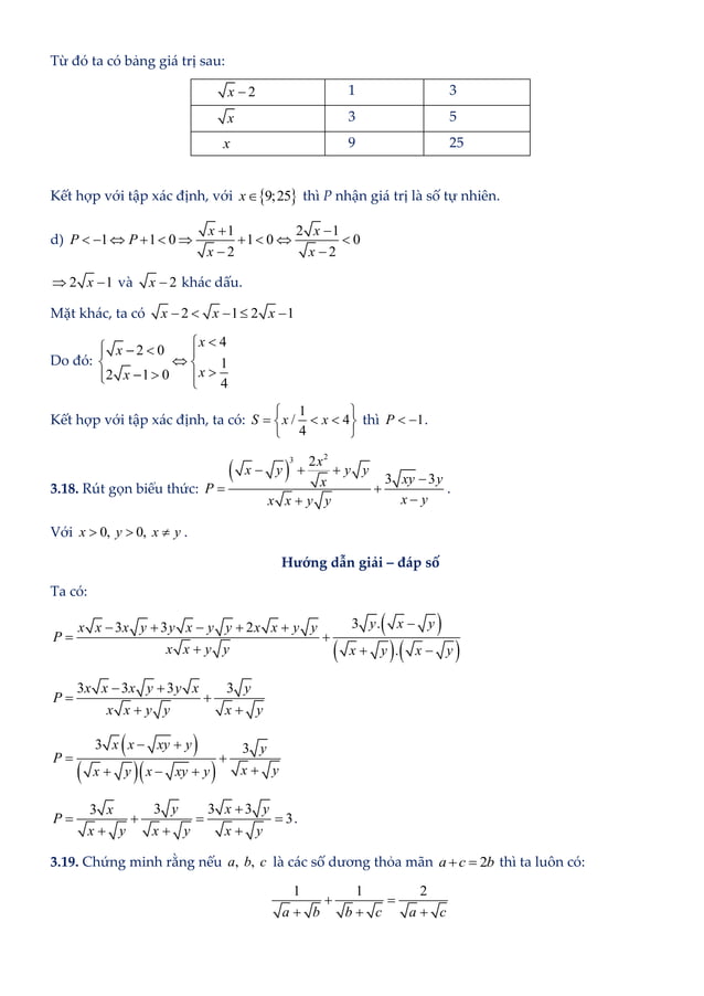 Chuyen de Toan 9 Bien doi don gian bieu thuc chua can | PDF