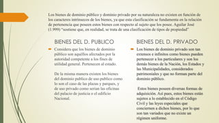 Bienes del dominio publico y bienes del dominio privado | PPTX