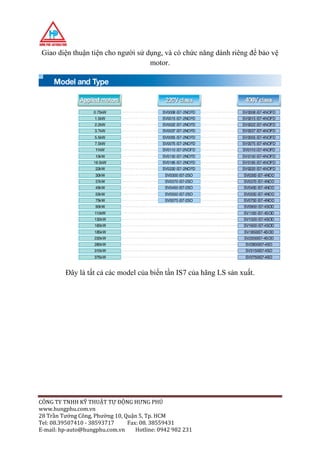 Biến tần LS dòng is7 | PDF
