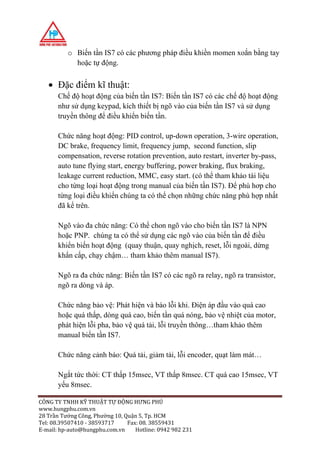 Biến Tần LS dòng is7 | PDF