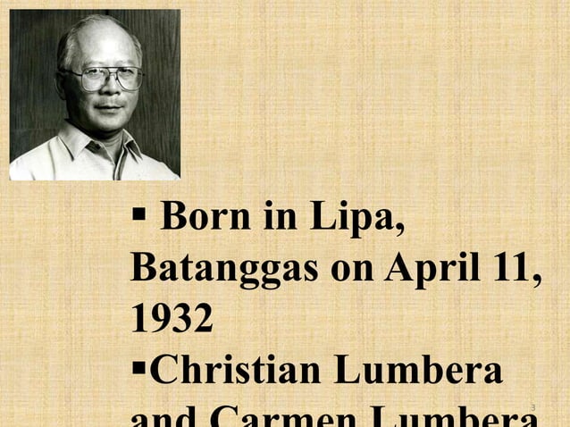 Bienvenido lumbera | PPTX | Poetry | Books and Literature