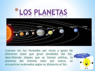 Bienvenidos a conocer el universo y todos sus elementos | PPTX
