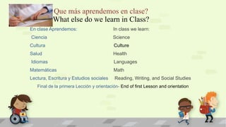 Bienvenidos a la clase de español: Welcome to Spanish Class | PPTX