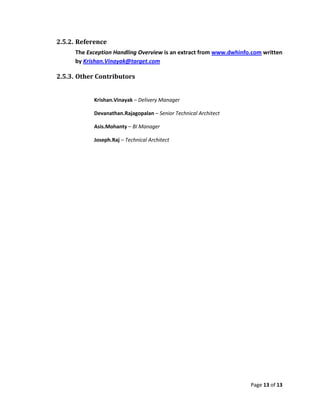 BI Error Processing Framework | PDF