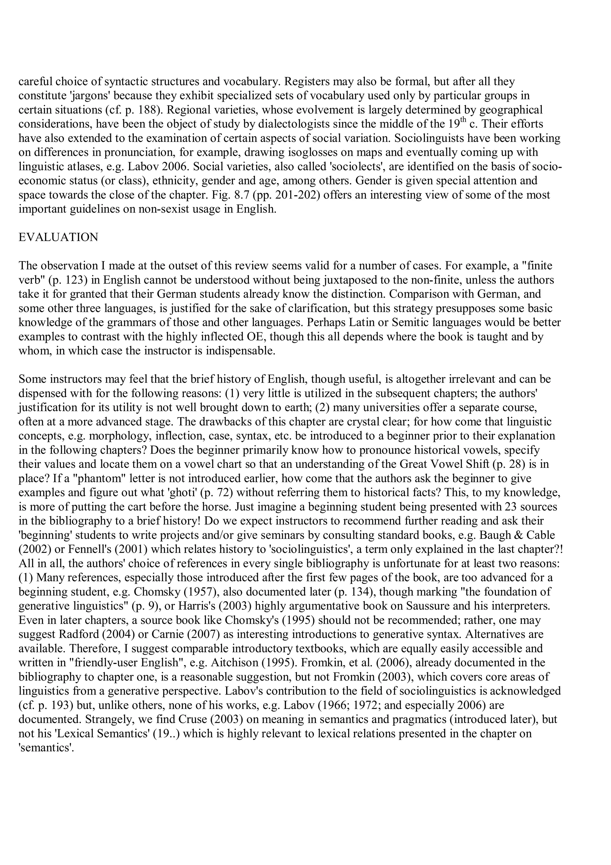 Bieswanger: Linguistics | PDF