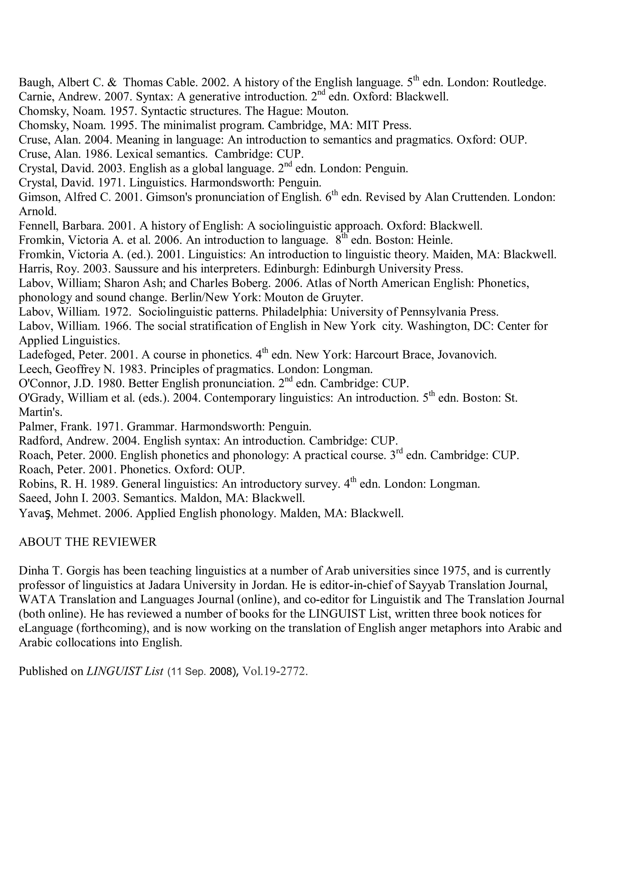 Bieswanger: Linguistics | PDF