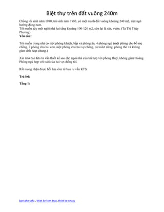 Biet thu tren dat vuong | PDF