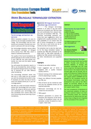 Bilingual Terminology Extraction | PDF