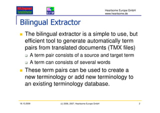 Bilingual Term Extraction Tool (in English) | PDF