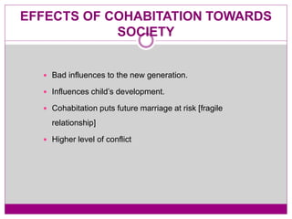 Sociology Family Institution Cohabitation | PPTX