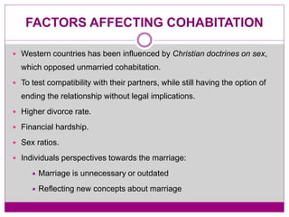 Sociology Family Institution Cohabitation | PPTX