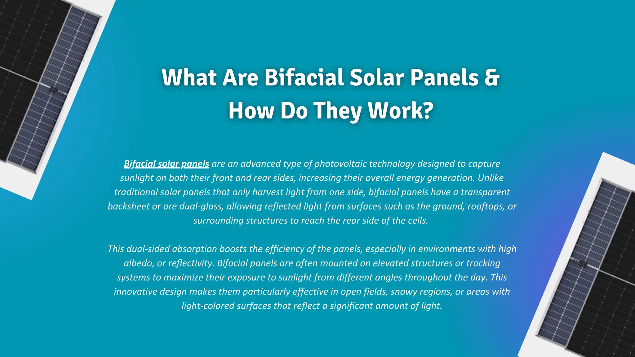 What are the Features of Bifacial Solar Panels | PDF