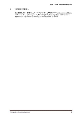 Bifilar trifilar suspension apparatus | PDF