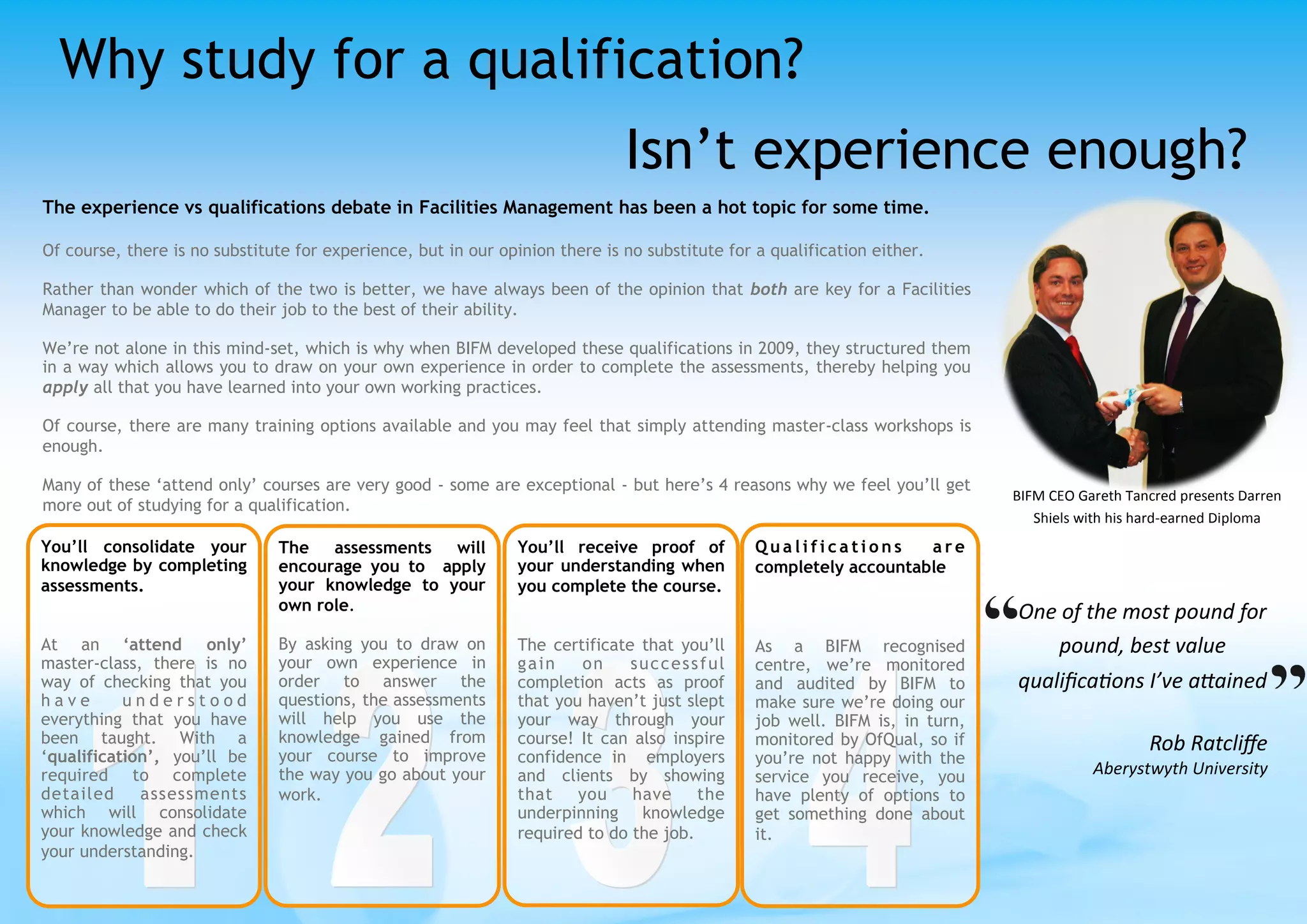 BIFM Level 3 Brochure | PDF | Educational Assessment | Education