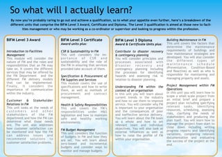 BIFM Level 3 Brochure | PDF | Educational Assessment | Education