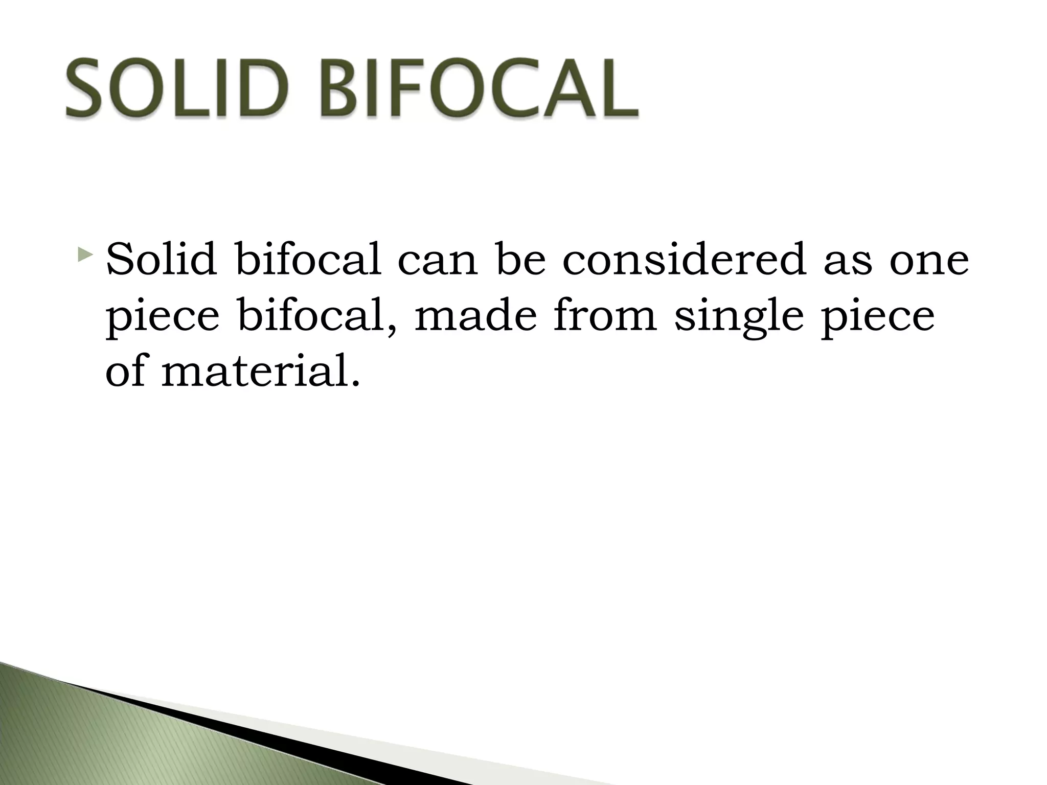 Bifocal lenses | PPT