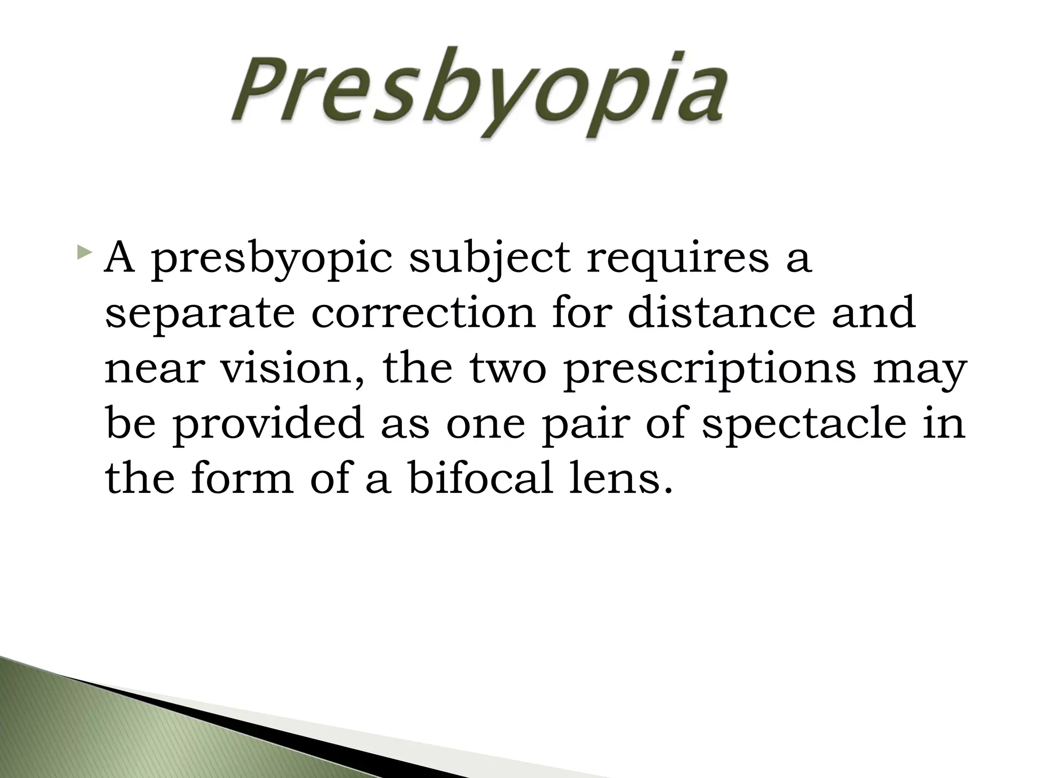Bifocal lenses | PPT