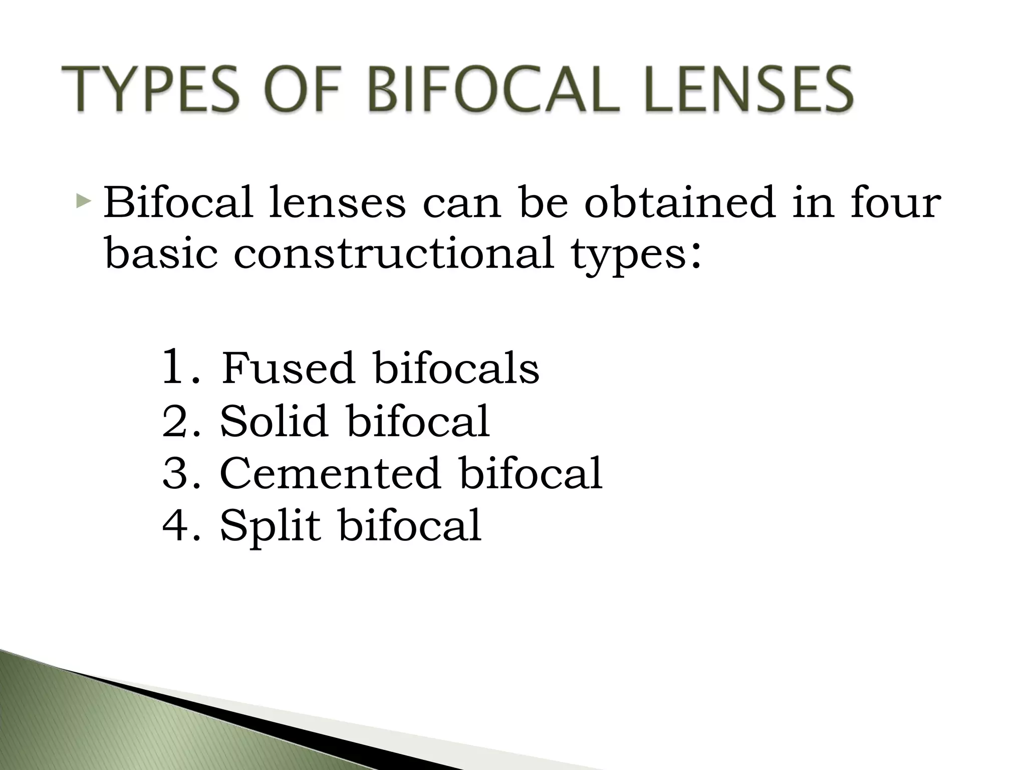 Bifocal lenses | PPT | Eye and Vision Conditions | Diseases and Conditions