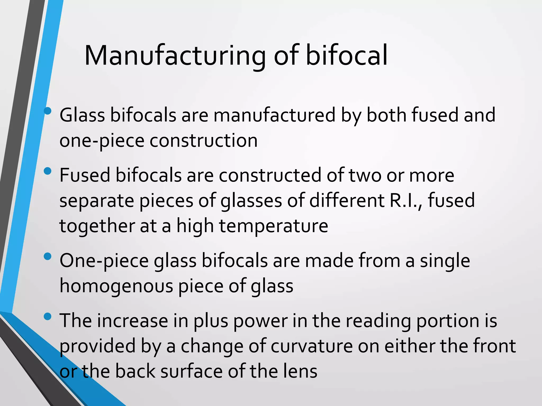 Bifocal lenses: types and principles | PPTX