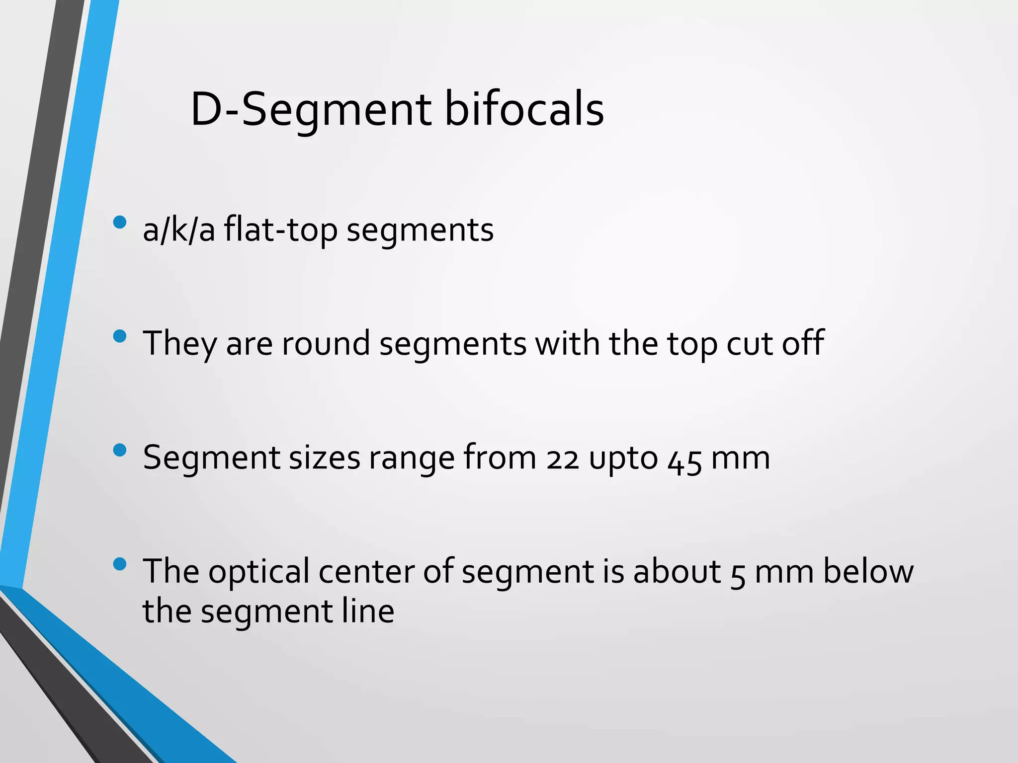 Bifocal lenses: types and principles | PPTX