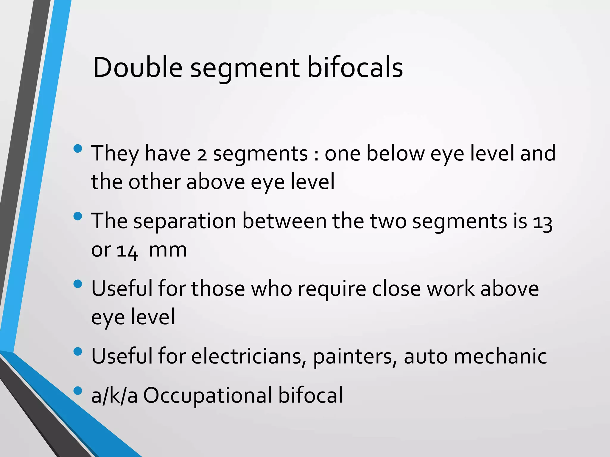 Bifocal lenses: types and principles | PPTX