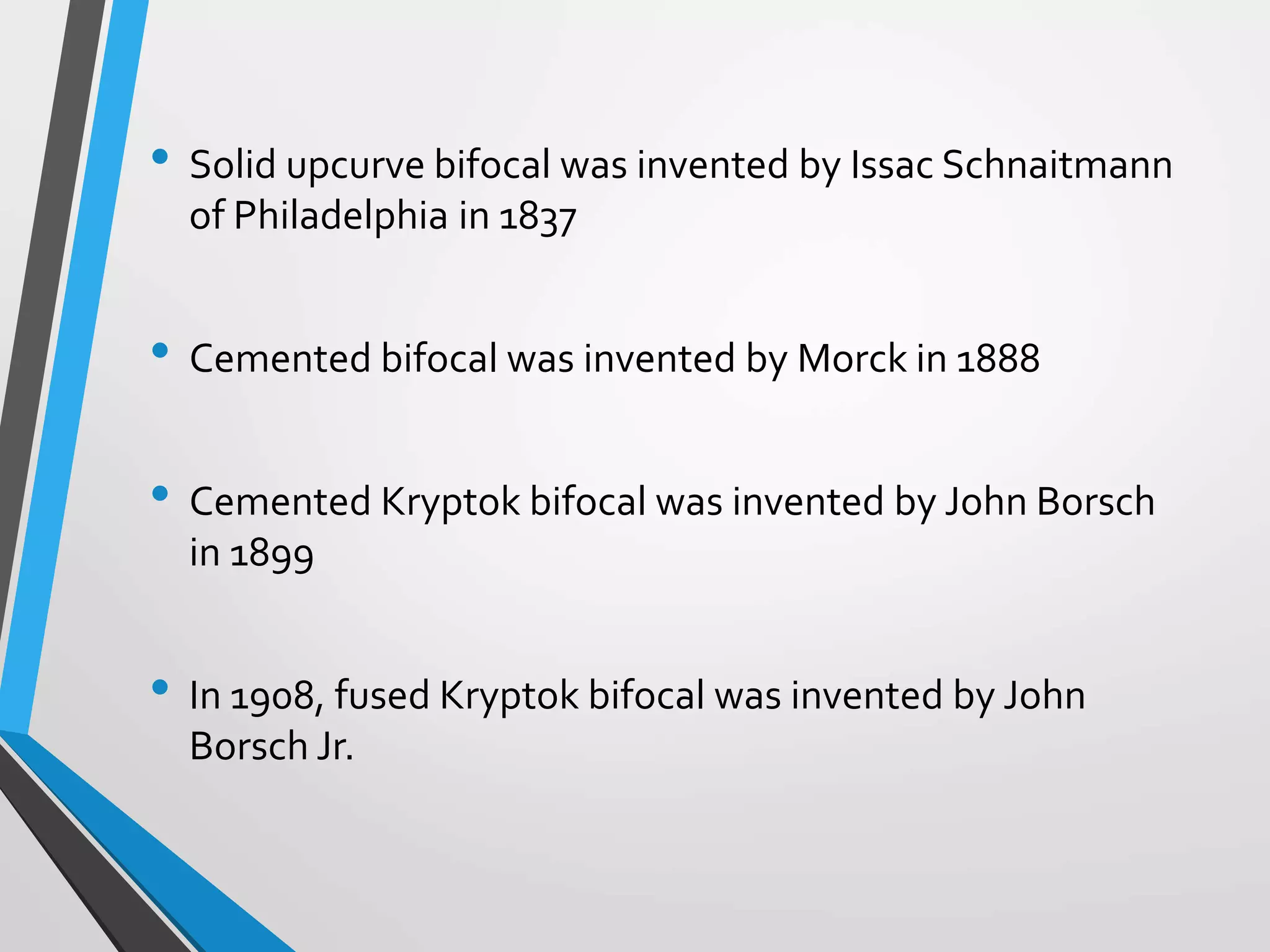 Bifocal lenses: types and principles | PPTX