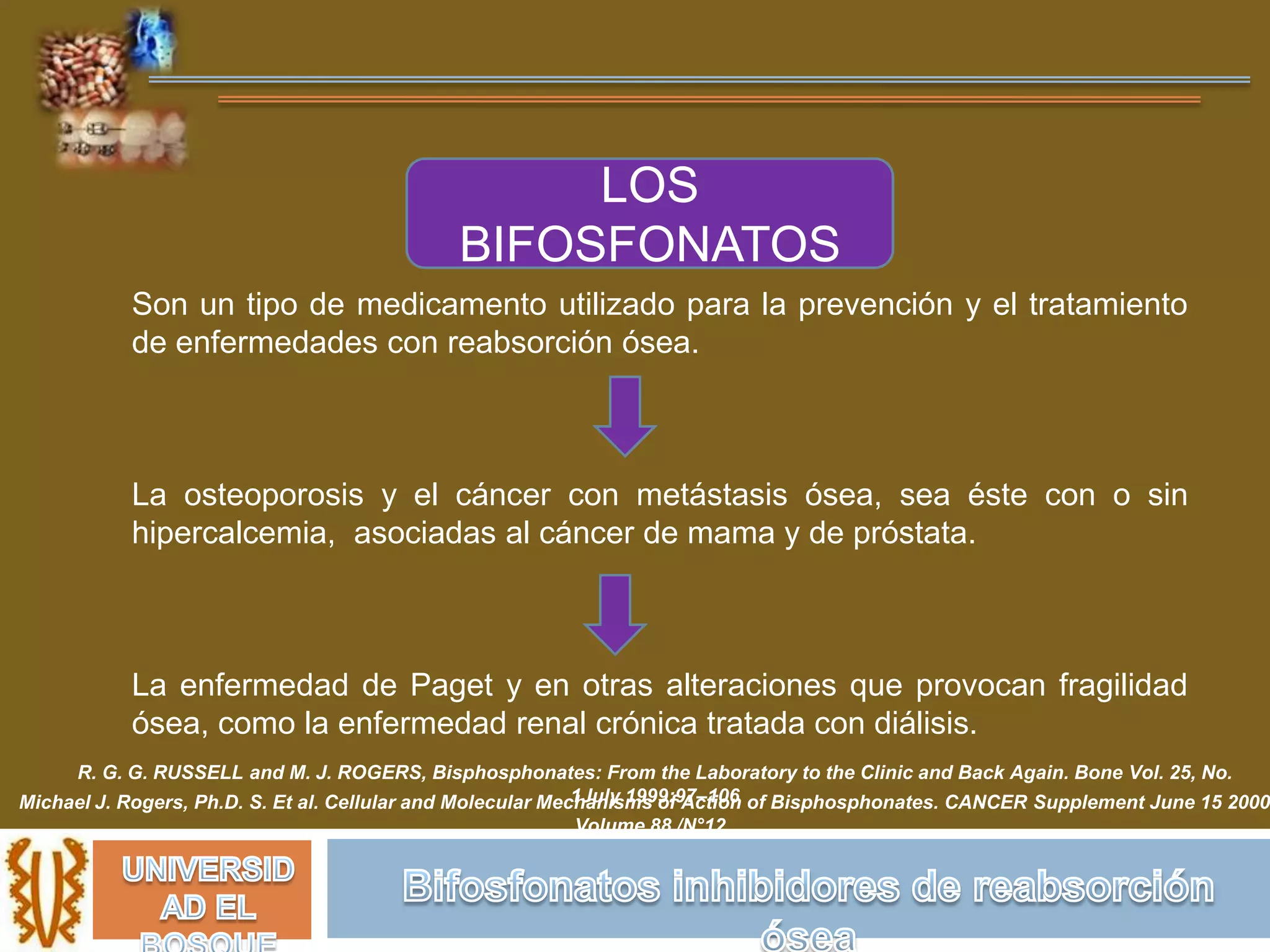 Bifosfonatos inhibidores de reabsorción ósea listo | PPTX