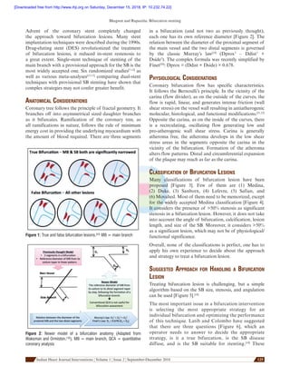 Bifurcation stenting | PDF | Heart and Cardiovascular Diseases | Diseases and Conditions