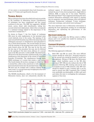 Bifurcation stenting | PDF | Heart and Cardiovascular Diseases | Diseases and Conditions