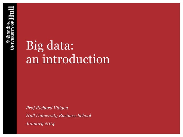 Introduction to big data | PPT