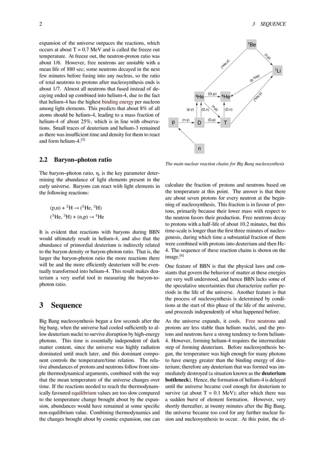 Big bang nucleosynthesis | PDF | Physics | Science