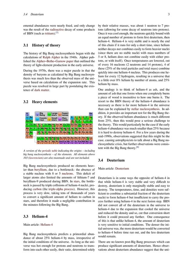 Big bang nucleosynthesis | PDF | Physics | Science