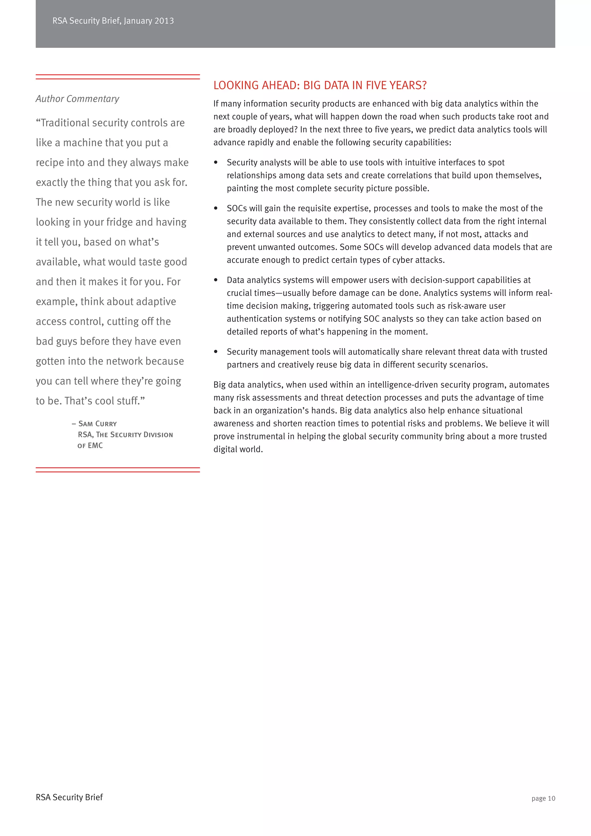 Industry Overview: Big Data Fuels Intelligence-Driven Security | PDF | Internet | Computing